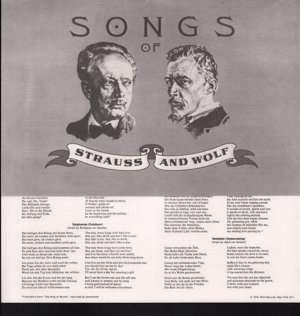 Judith Blegen - Songs Of Strauss And Wolf - Lp – Vinyl Tap