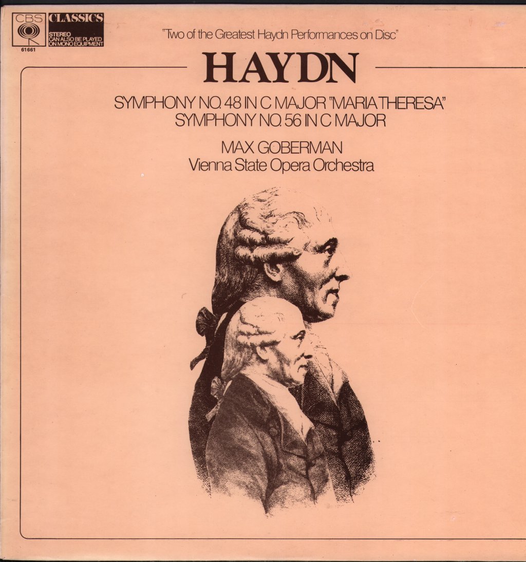 Max Goberman / Vienna State Opera Orchestra - Haydn - Symphony No. 48 ...