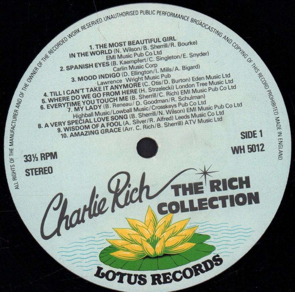 Charlie Rich - Rich Collection - Lp – Vinyl Tap