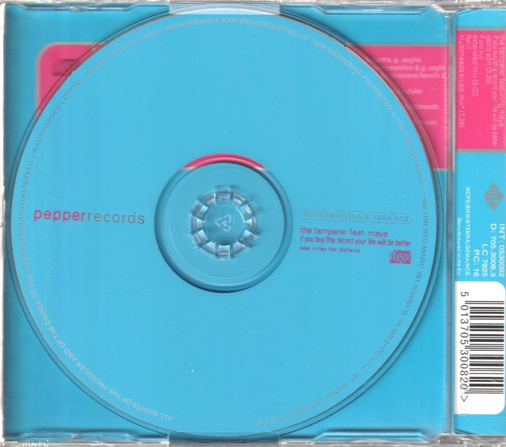 Tamperer Featuring Maya - If You Buy This Record - Cd – Vinyl Tap