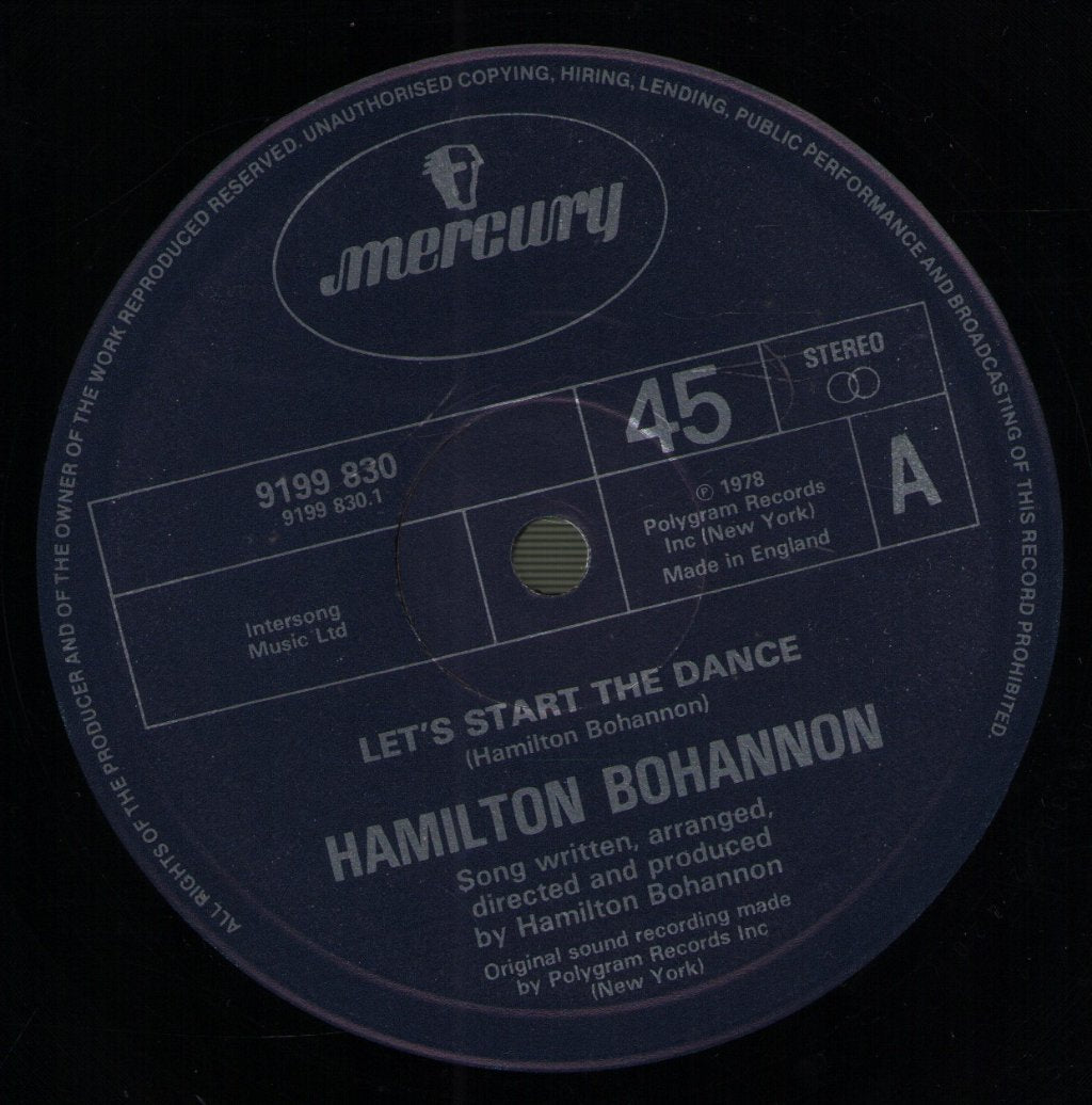 Hamilton Bohannon - Let's Start The Dance - 12 Inch – Vinyl Tap