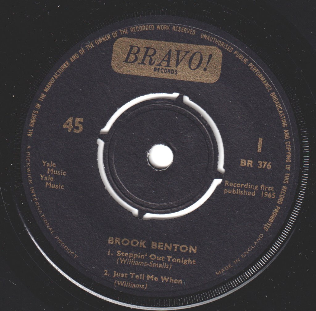 Brook Benton - Steppin Out Tonight - 7 Inch – Vinyl Tap