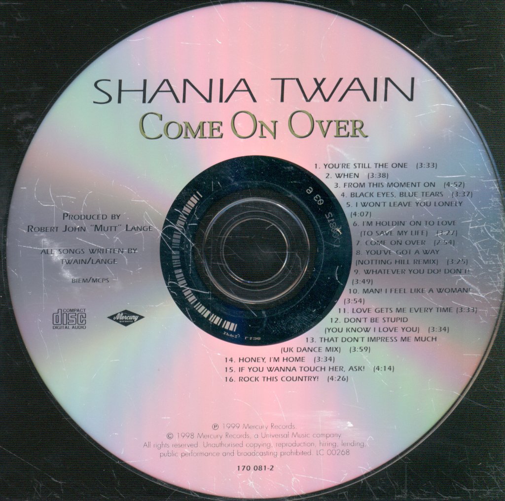 Shania Twain - Come On Over - Cd – Vinyl Tap