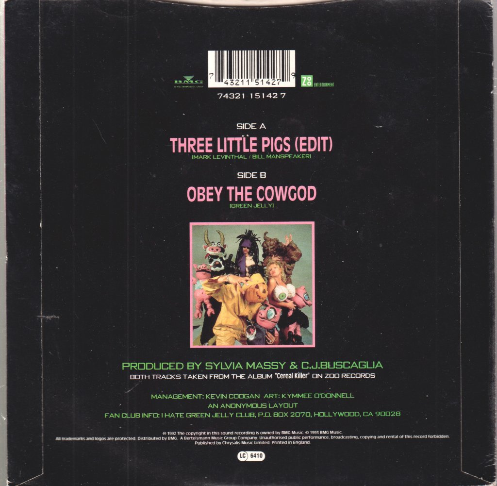 Green Jelly - Three Little Pigs - 7 Inch – Vinyl Tap