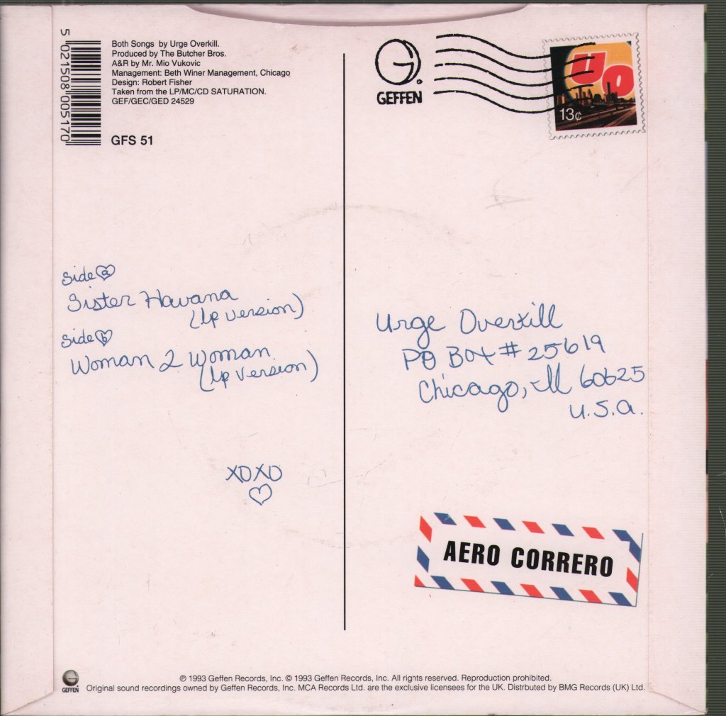 Urge Overkill - Sister Havana - 7 Inch – Vinyl Tap