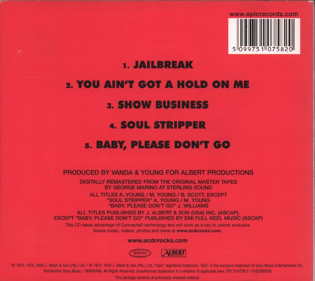 AC/DC - '74 Jailbreak - Cd – Vinyl Tap