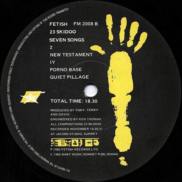 23 Skidoo (Post Punk) - Seven Songs - Lp – Vinyl Tap