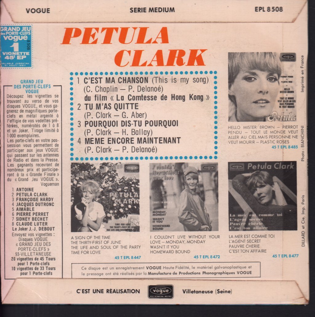 Petula Clark - C'est Ma Chanson - 7 Inch – Vinyl Tap