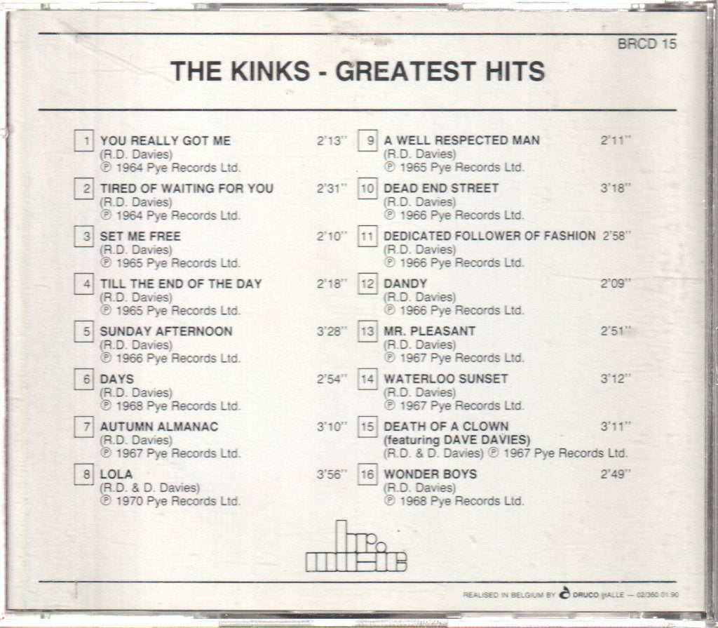 Kinks - Greatest Hits - Cd – Vinyl Tap