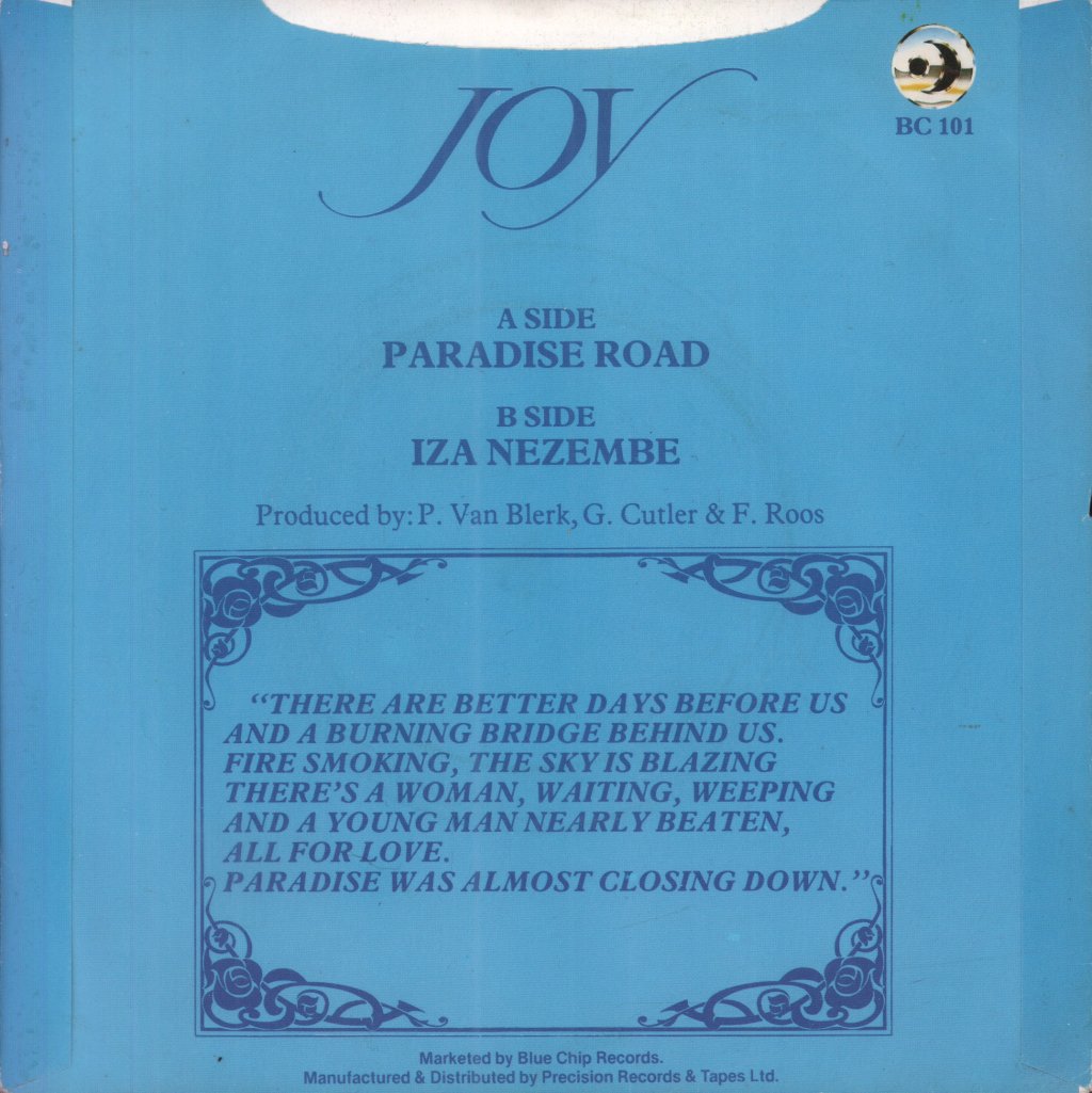 Joy (Late 70'S/Early 80'S Group) - Paradise Road - 7 Inch – Vinyl Tap