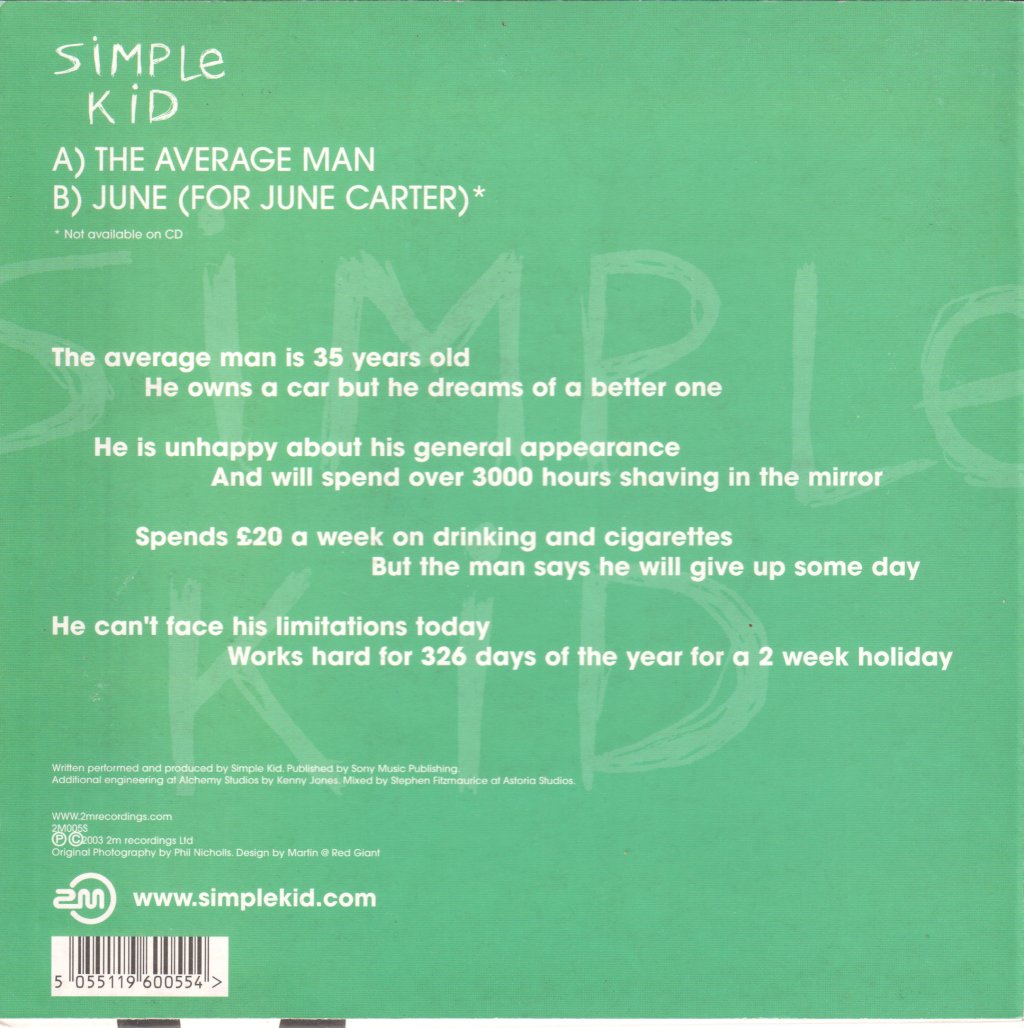 Simple Kid - Average Man - 7 Inch – Vinyl Tap