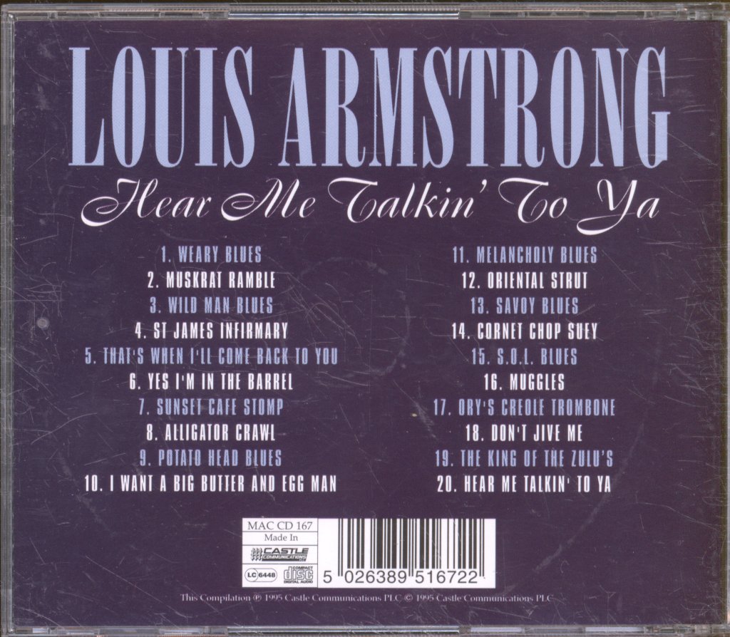 Louis Armstrong - Hear Me Talkin' To Ya - Cd – Vinyl Tap