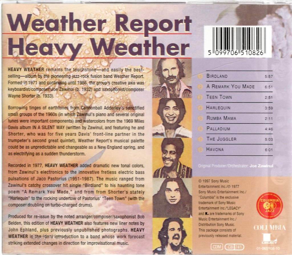 Weather Report - Heavy Weather - Card – Vinyl Tap