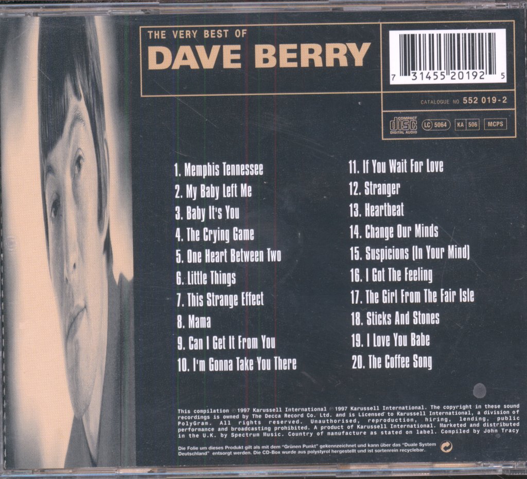 Dave Berry - Very Best Of - Cd – Vinyl Tap