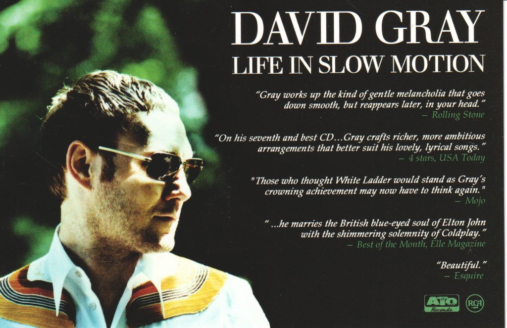David Gray - Life In Slow Motion - Card – Vinyl Tap