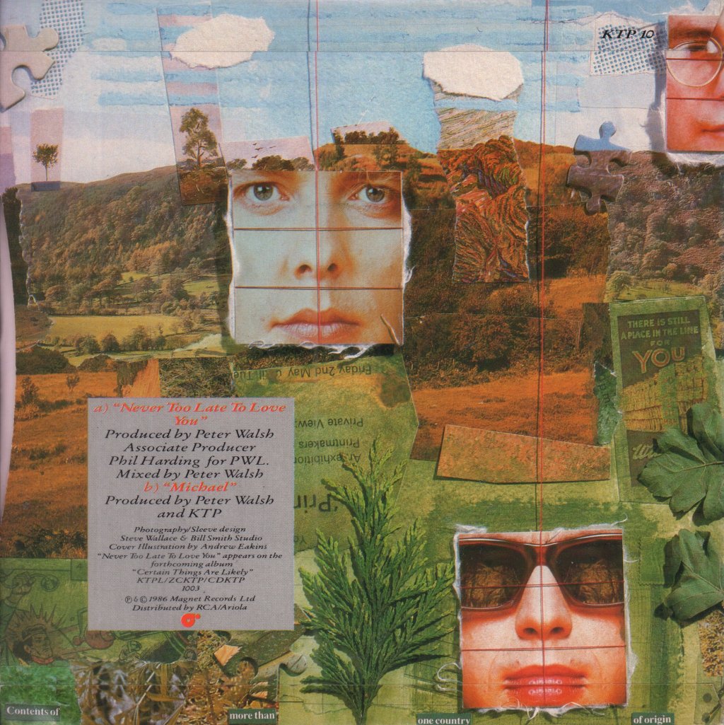 Kissing The Pink - Never Too Late To Love You - 7 Inch – Vinyl Tap