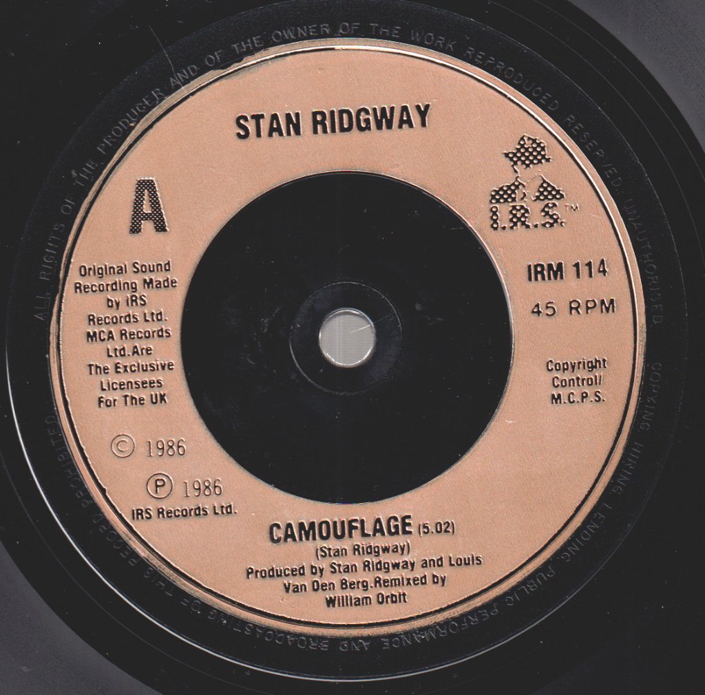 Stan Ridgway - Camouflage - 7 Inch – Vinyl Tap