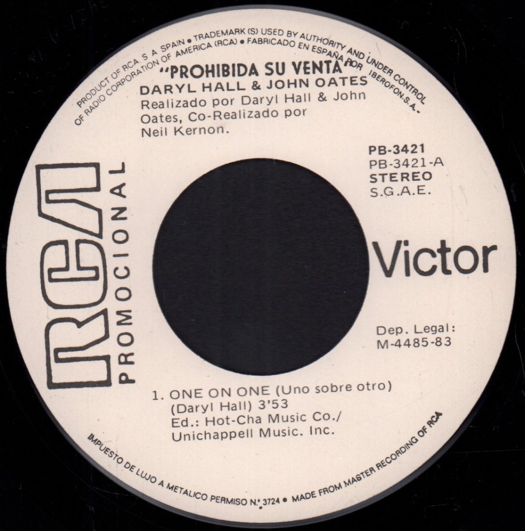 Daryl Hall & John Oates - One On One - 7 Inch – Vinyl Tap