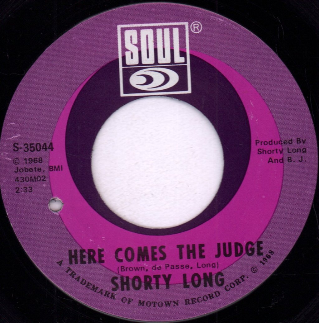 Shorty Long - Here Comes The Judge - 7 Inch – Vinyl Tap