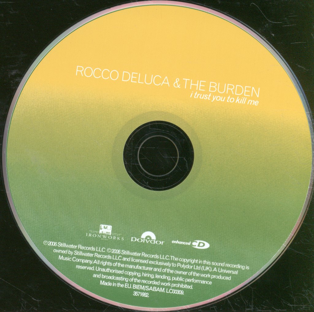 Rocco Deluca And The Burden - I Trust You To Kill Me - Cd – Vinyl Tap