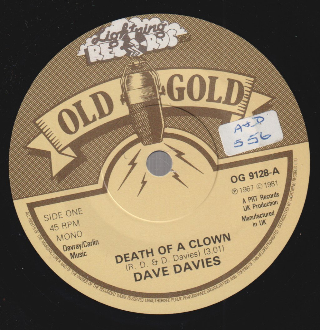 Dave Davies - Death Of A Clown / Susannah's Still Alive - 7 Inch ...