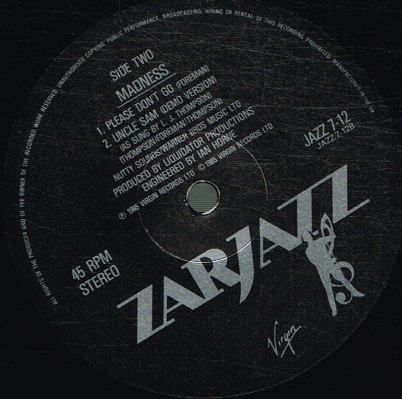 Madness - Uncle Sam - 12 Inch – Vinyl Tap