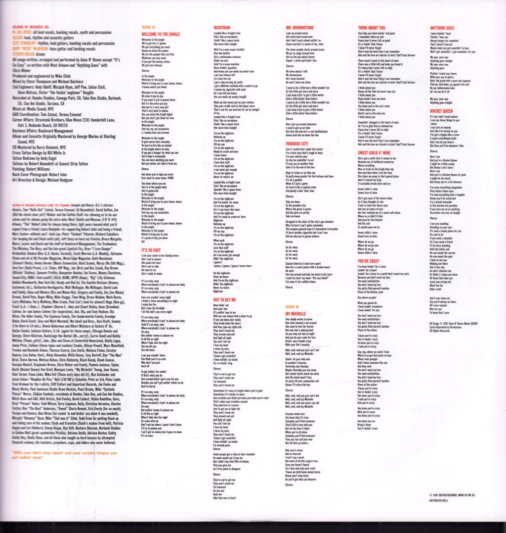 Guns N Roses - Appetite For Destruction - Lp – Vinyl Tap