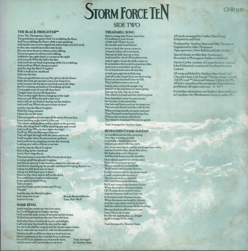 Steeleye Span - Storm Force Ten - Lp – Vinyl Tap
