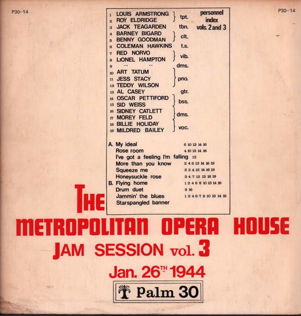 Various Artists - Metropolitan Opera House Jam Session Vol. 3 Jan. 26t ...