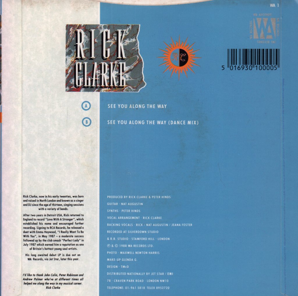 Rick Clarke - See You Along The Way - 7 Inch – Vinyl Tap