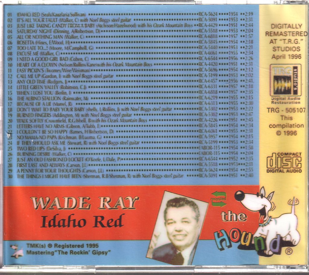 Wade Ray - Idaho Red - Cd – Vinyl Tap