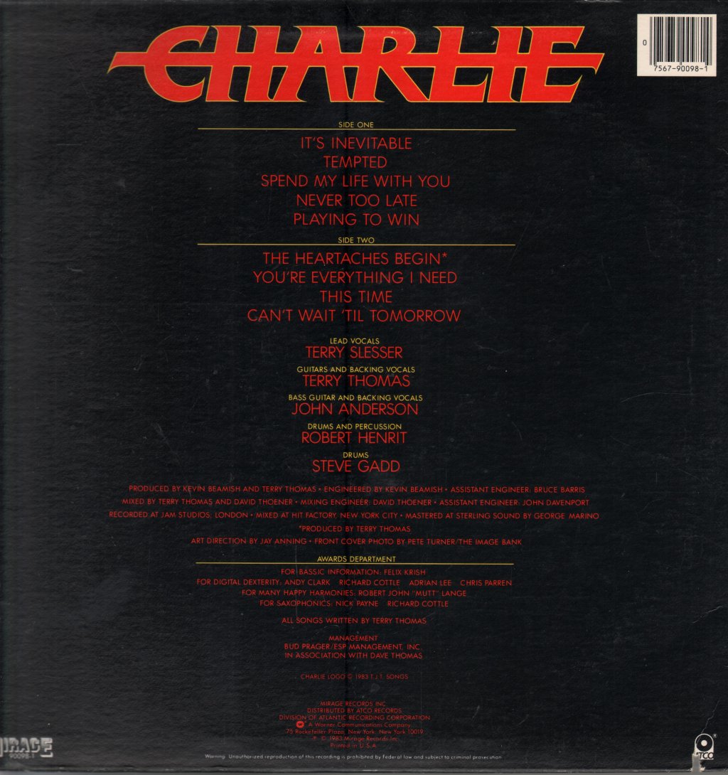 Charlie (Rock Group) - Mirage - Pack – Vinyl Tap