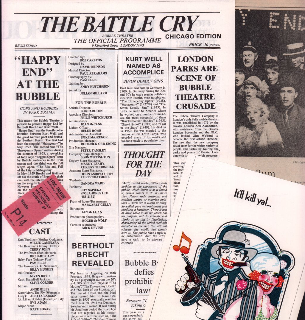 kurt weill bertolt brecht lotte lenya - Happy End - Lp – Vinyl Tap