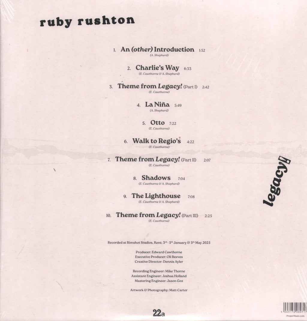 Ruby Rushton - Legacy! - Lp – Vinyl Tap