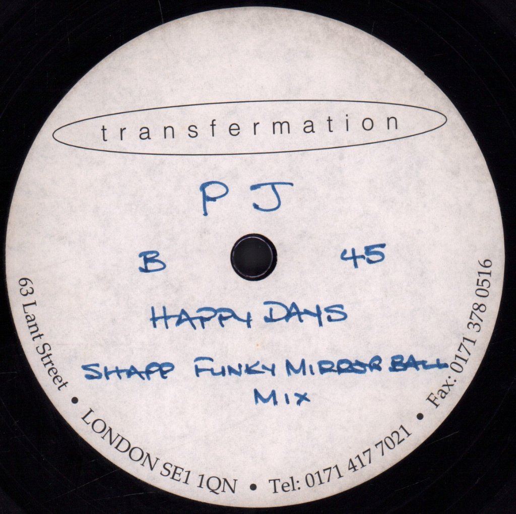 pj (paul jacobs) - Happy Days - 12 Inch – Vinyl Tap
