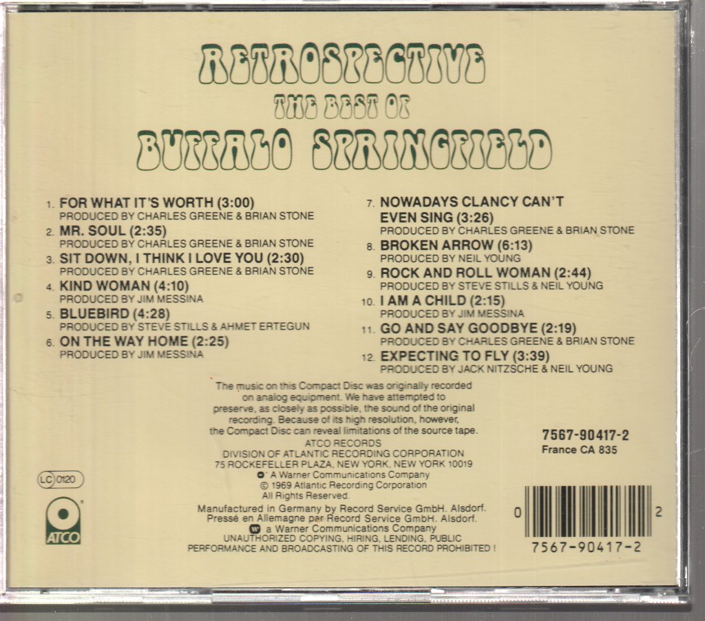 Buffalo Springfield - Retrospective - Cd – Vinyl Tap