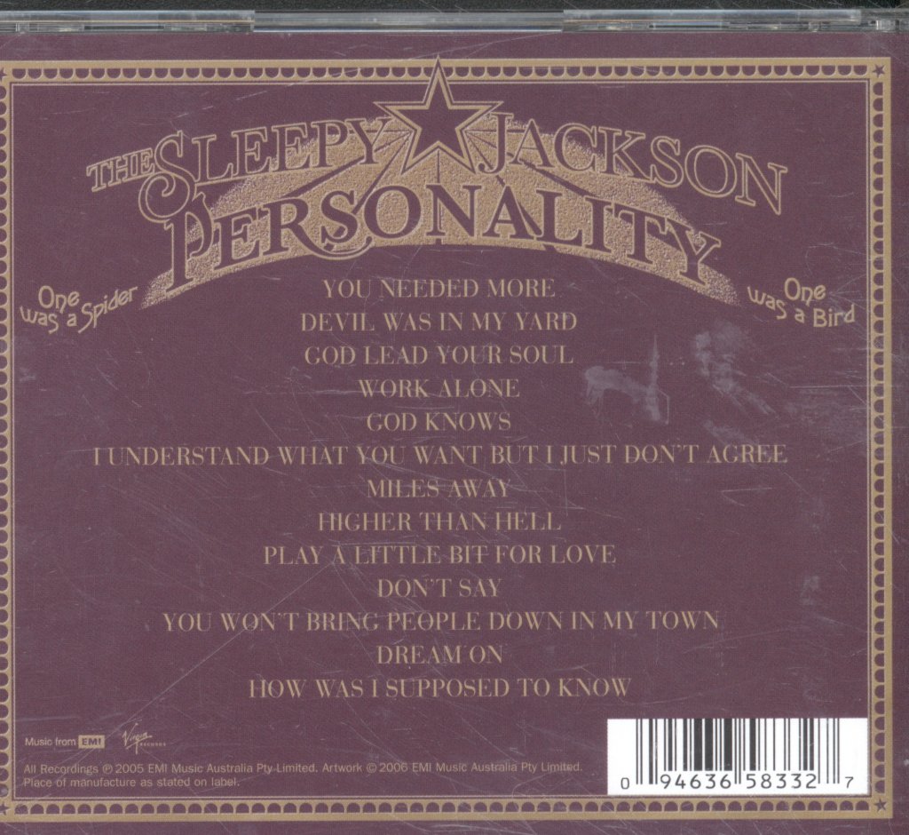Sleepy Jackson - Personality (One Was A Spider, One Was A Bird) - Cd ...