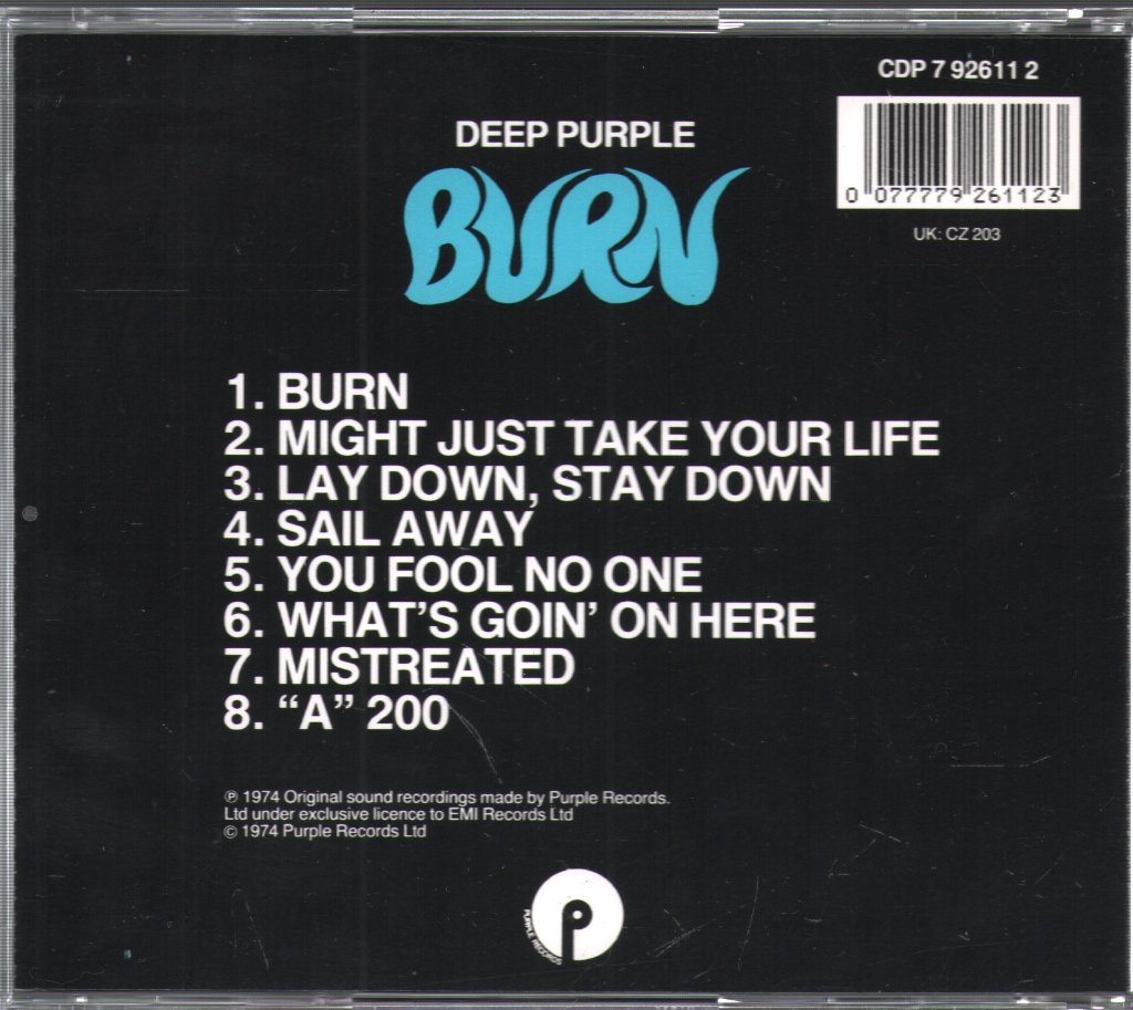 Deep Purple - Burn - Cd – Vinyl Tap