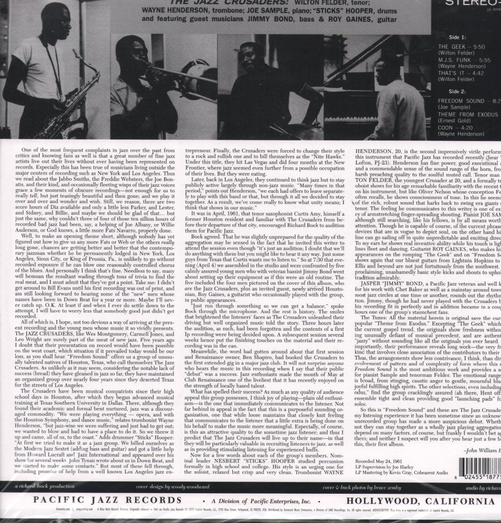 Jazz Crusaders - Freedom Sound - Lp – Vinyl Tap