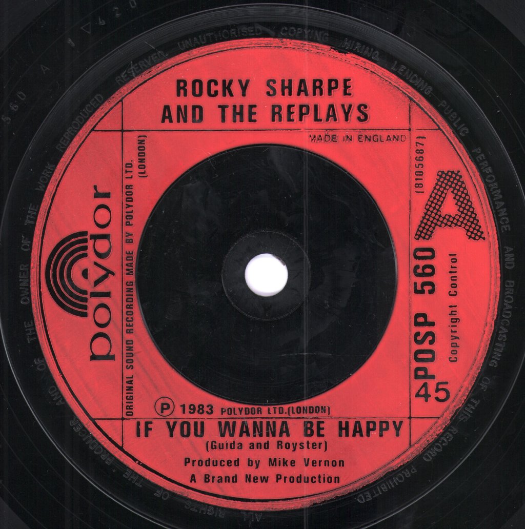 Rocky Sharpe And The Replays - If You Wanna Be Happy - 7 Inch – Vinyl Tap