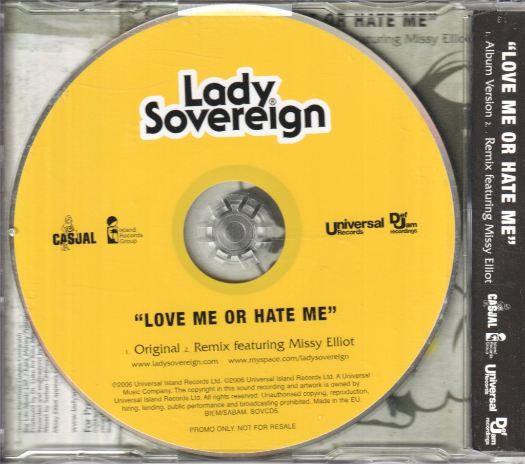 Lady Sovereign - Love Me Or Hate Me - Cd – Vinyl Tap