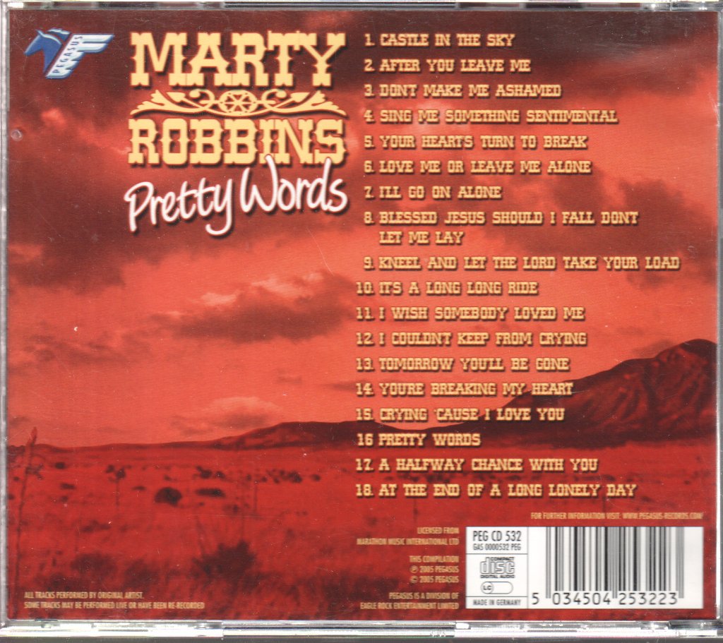 Marty Robbins - Pretty Words - Cd – Vinyl Tap