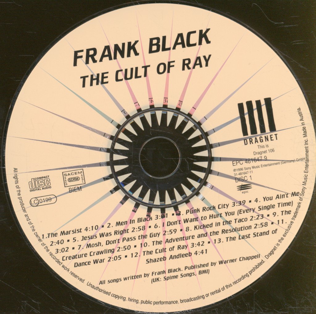 Frank Black - Cult Of Ray - Double Cd – Vinyl Tap