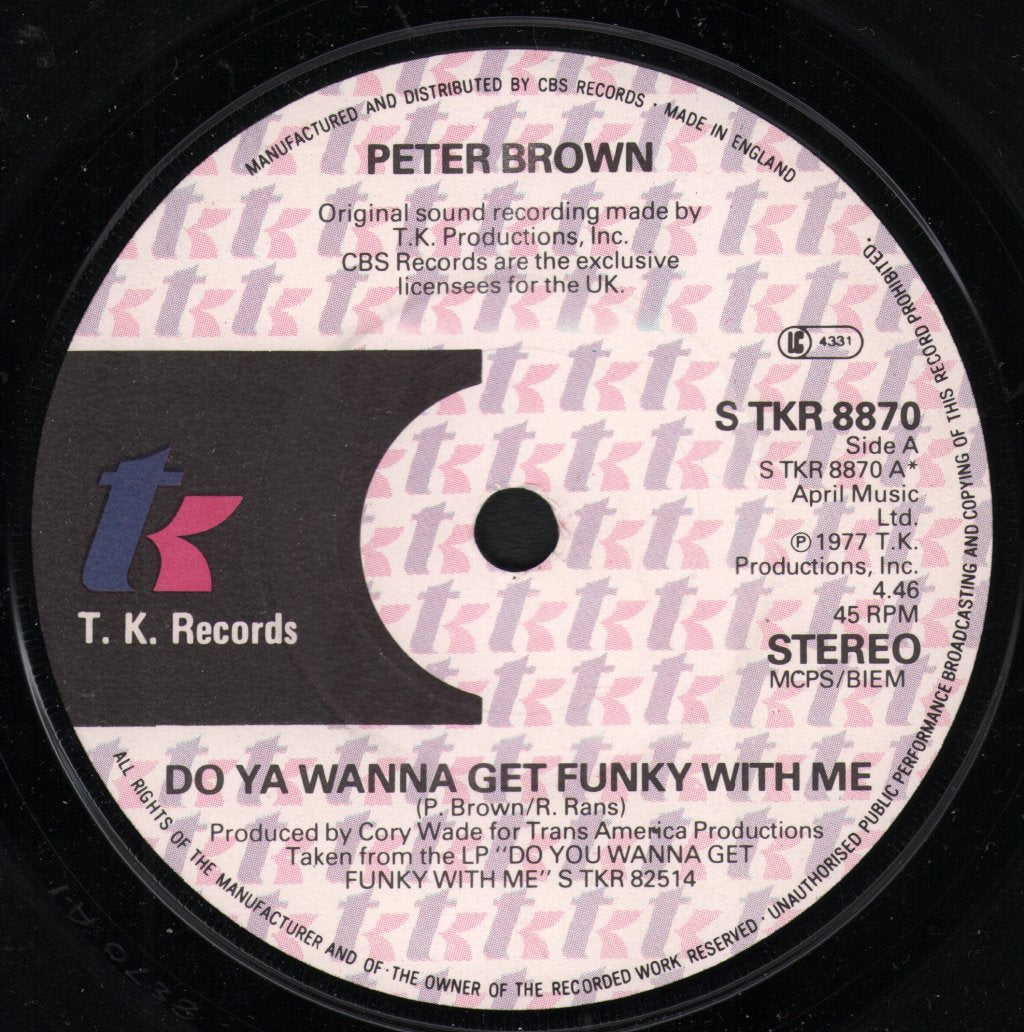 Peter Brown - Do Ya Wanna Get Funky With Me - 7 Inch – Vinyl Tap