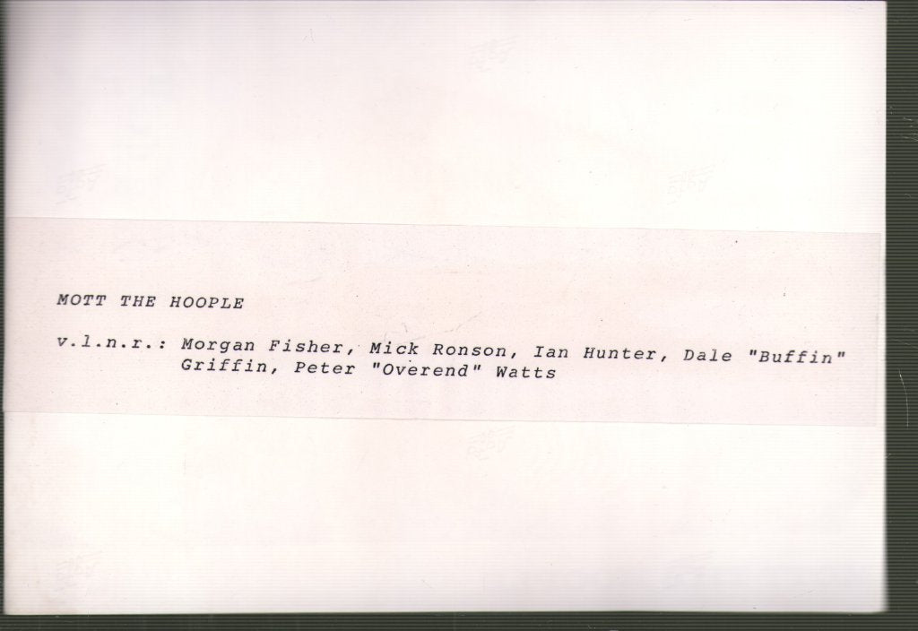 Mott The Hoople - Band Shot - Photograph – Vinyl Tap