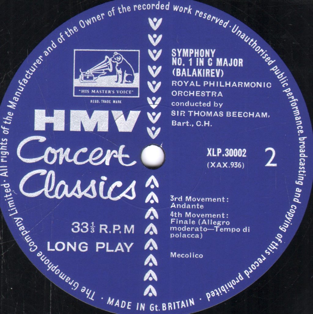 Sir Thomas Beecham / Royal Philharmonic Orchestra - Balakirev - Sympho ...