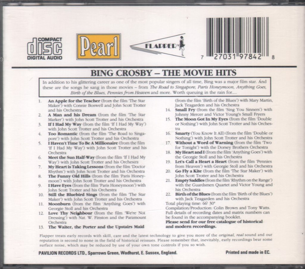 Bing Crosby - Movie Hits - Cd – Vinyl Tap