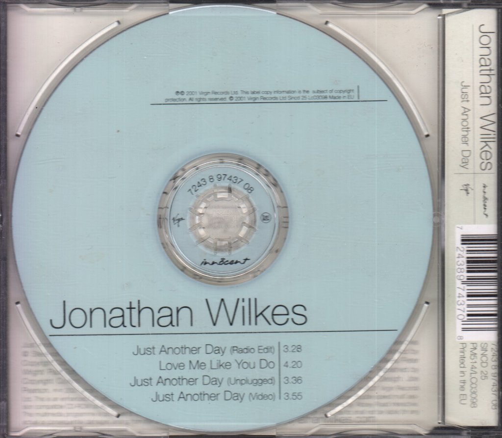 Jonathan Wilkes - Just Another Day - Cd – Vinyl Tap