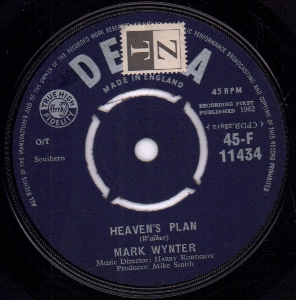 Mark Wynter - Heaven's Plan - 7 Inch – Vinyl Tap