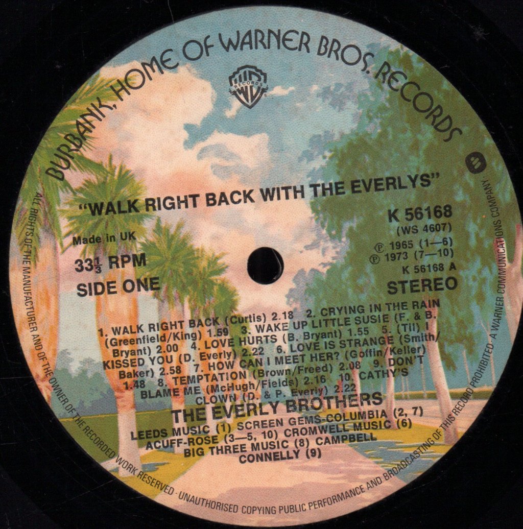 Everly Brothers - Walk Right Back With The Everlys - Lp – Vinyl Tap